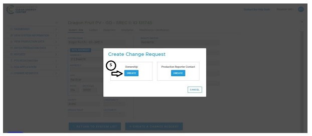 Change Request: System Owner – MassCEC